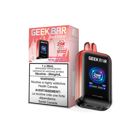 #1 GEEK BAR SKYVIEW 25K PEACH RASPBERRY DISPOSABLE VAPE AT MISTER VAPOR ...