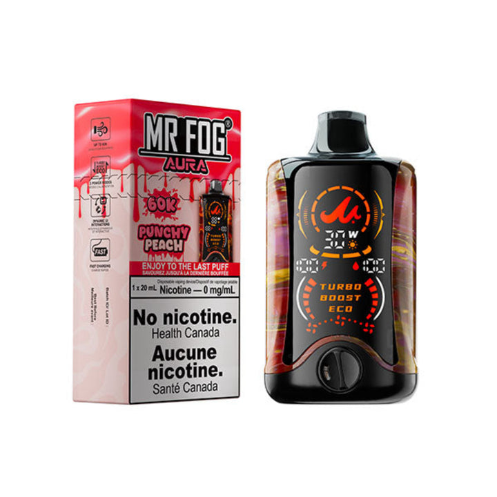 BUY Mr Fog Aura 60k Nicotine Free Disposable Vape Mister Vapor Canada
